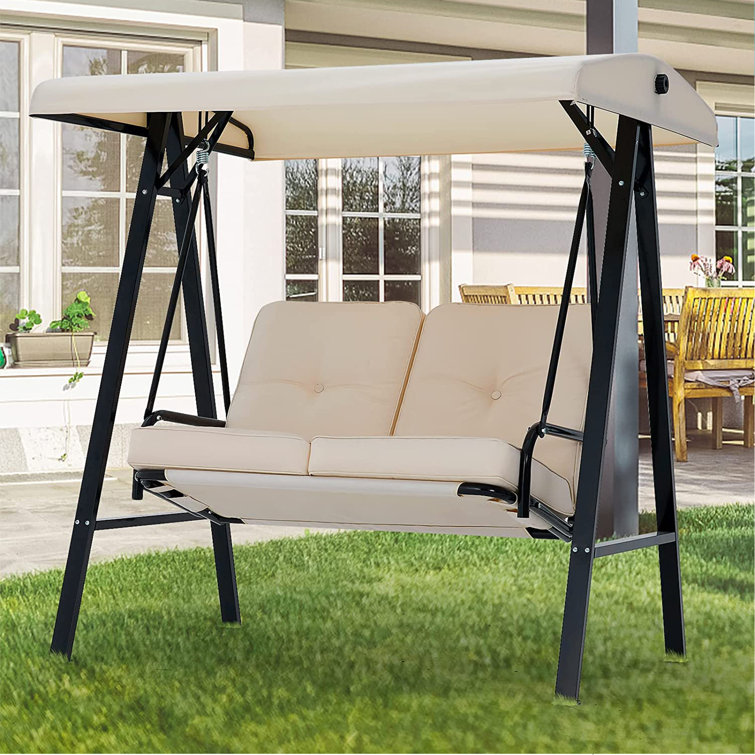 Latitude Run Lolabelle 2 Person Porch Swing with Canopy | Wayfair.co.uk